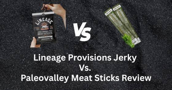 Lineage Provisions Jerky Vs. Paleovalley Meat Sticks Review - Green ...